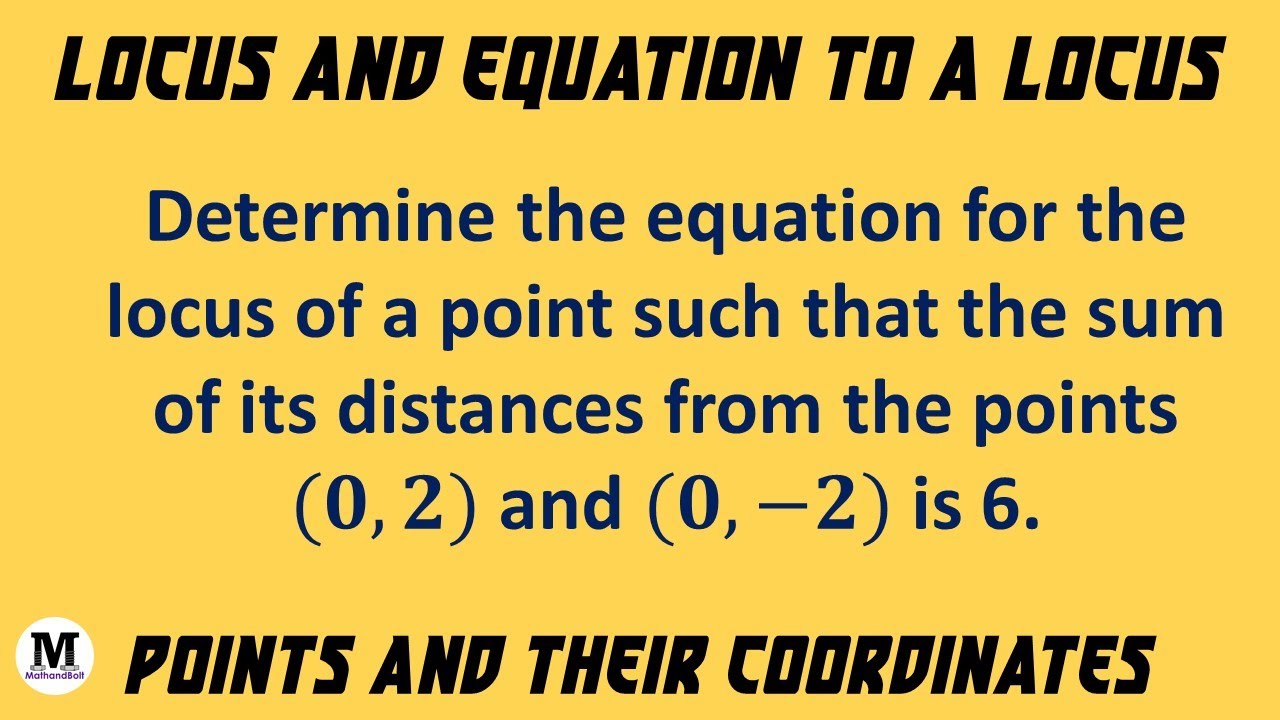 3 | Points And Their Co-ordinates | Locus And Equation To A Locus ...