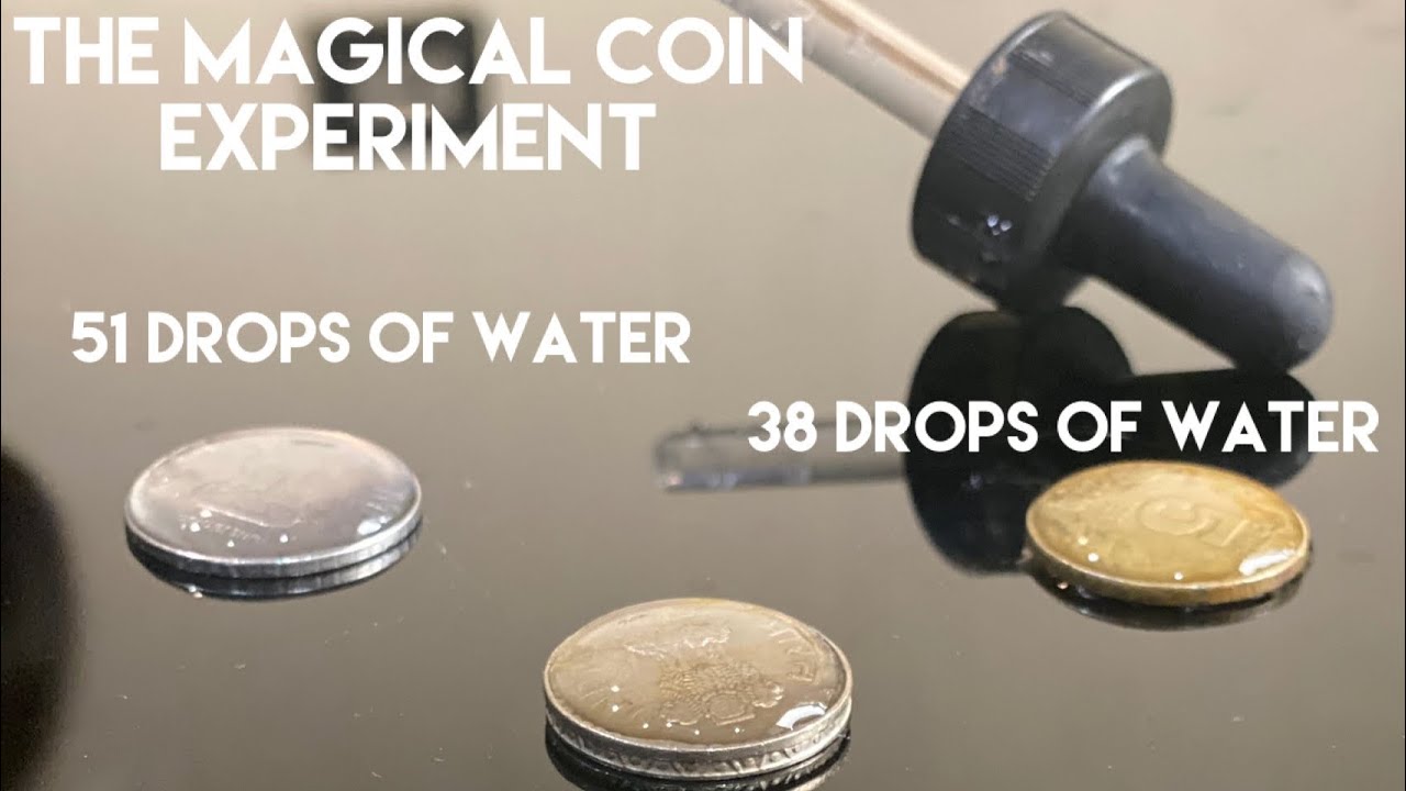 Magical Coin Experiment |Surface Tension of Water |Easy Experiment to ...