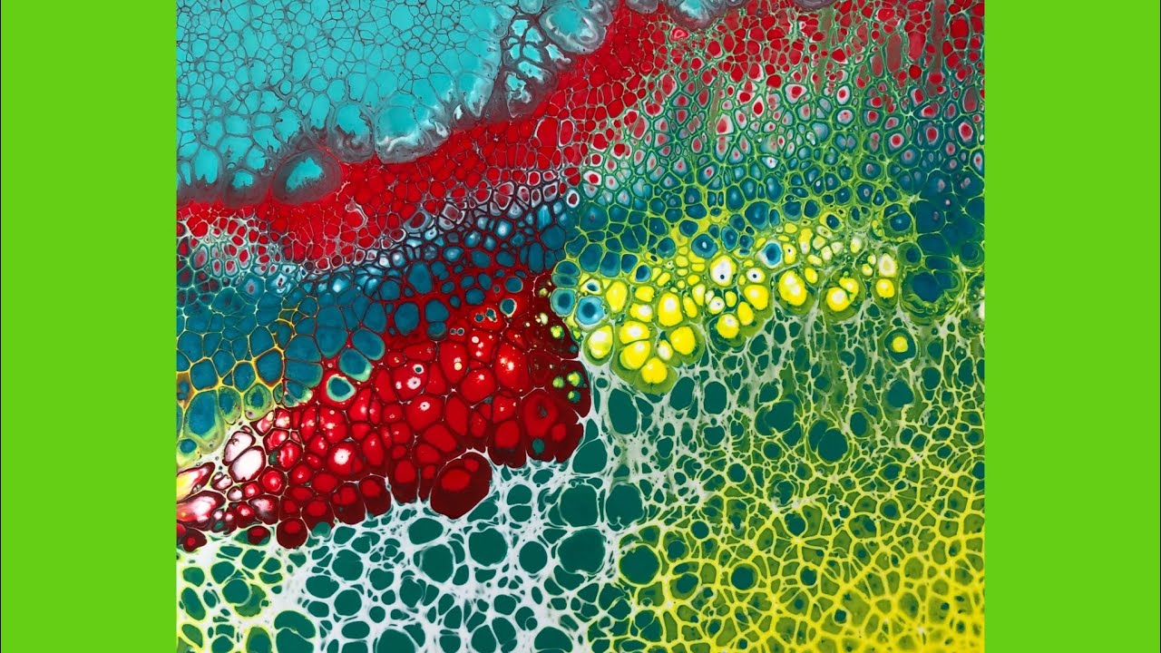 Wow it’s a gorgeous lacy swipe in citrus colours acrylic pour. - YouTube