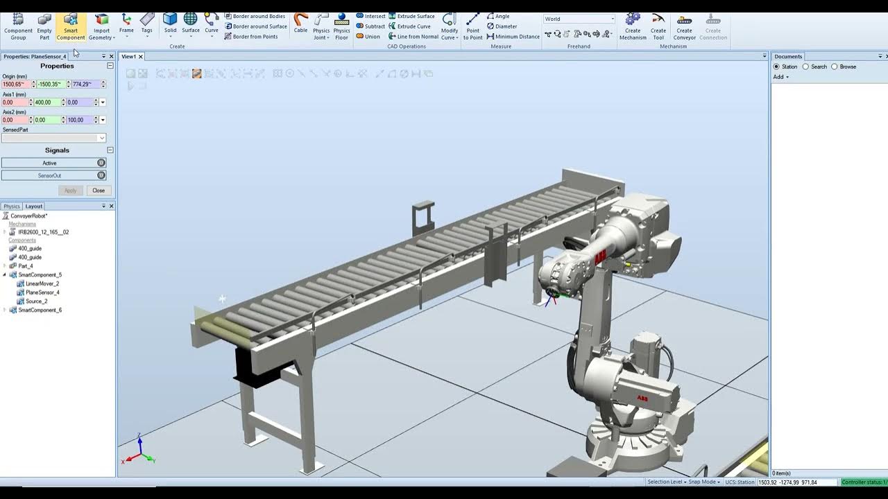 ABB Robotics Basic 1: ABB robot two conveyors rapid program conveyor ...