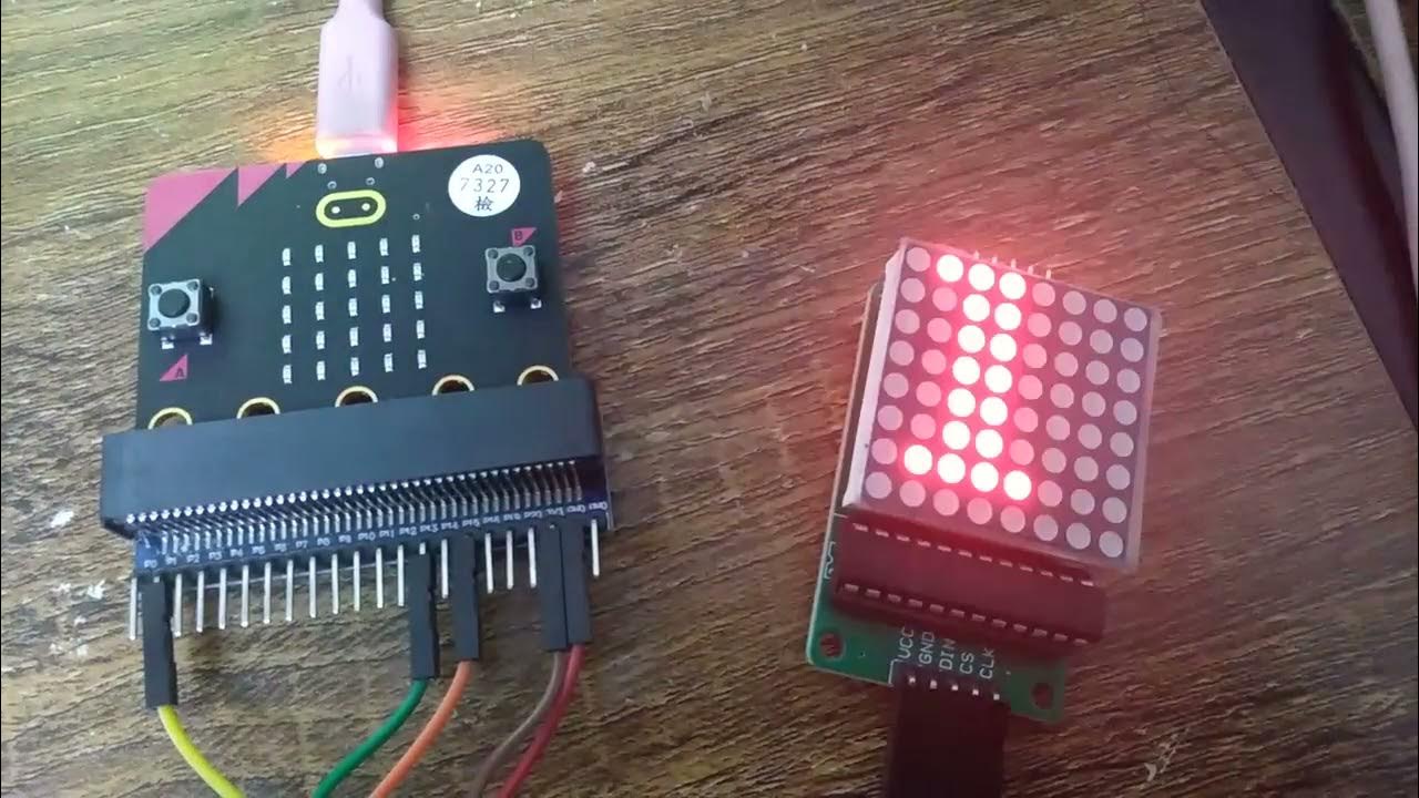 micropython for microbit and max7219 - YouTube