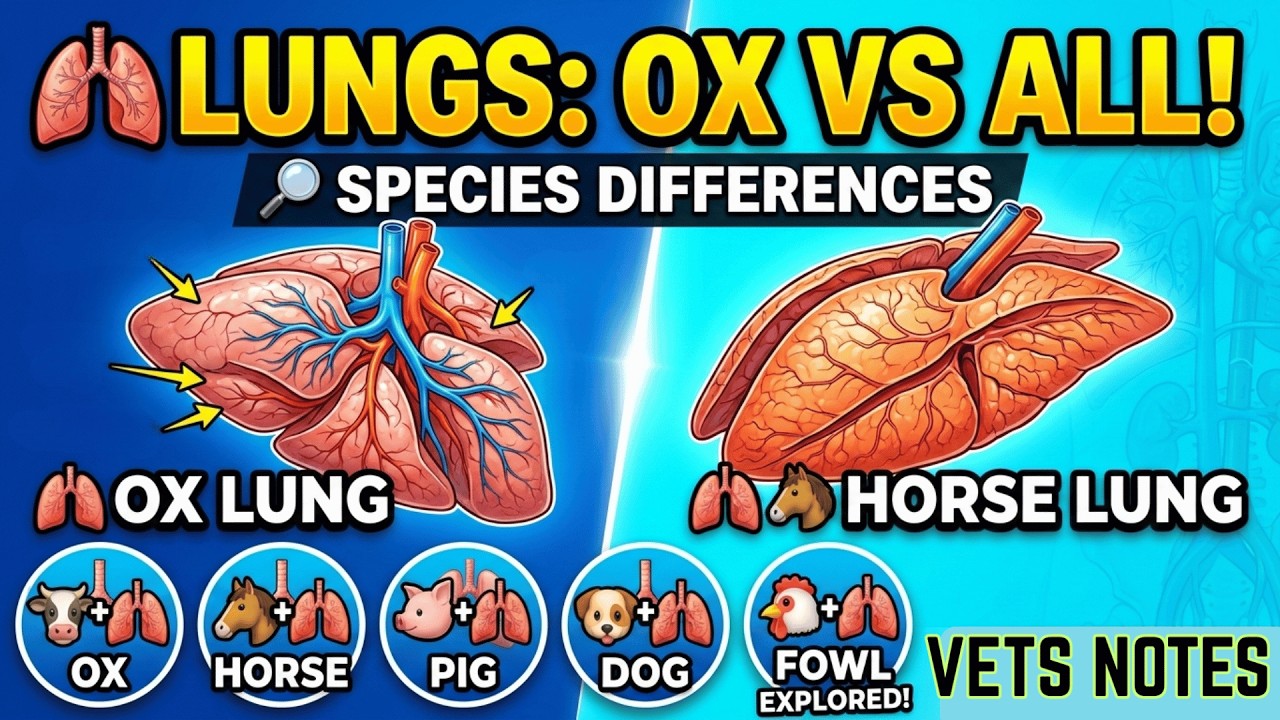 🫁 Lungs of Ox Explained | Species Difference of Lungs in , Horse 🐖 Pig ...