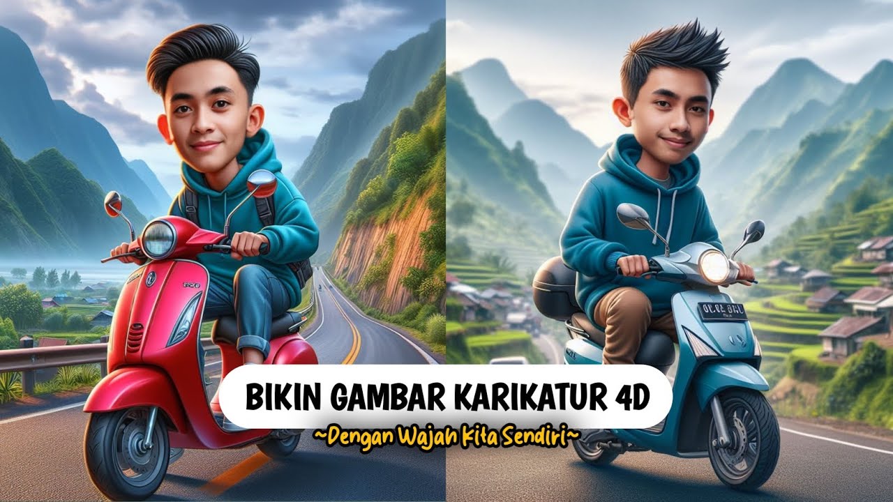 Cara Membuat Gambar Karikatur 4D Dengan Wajah Kita Sendiri Menggunakan