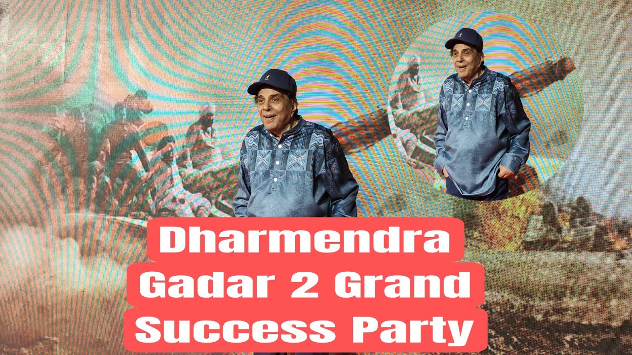 Sunny Deol Father Dharmendra Looks Handsome Grand Entry At Gadar 2 ...