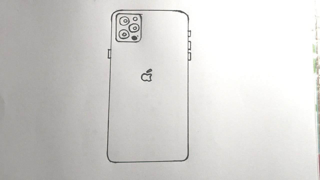 how to draw iPhone 12 pro Max - YouTube