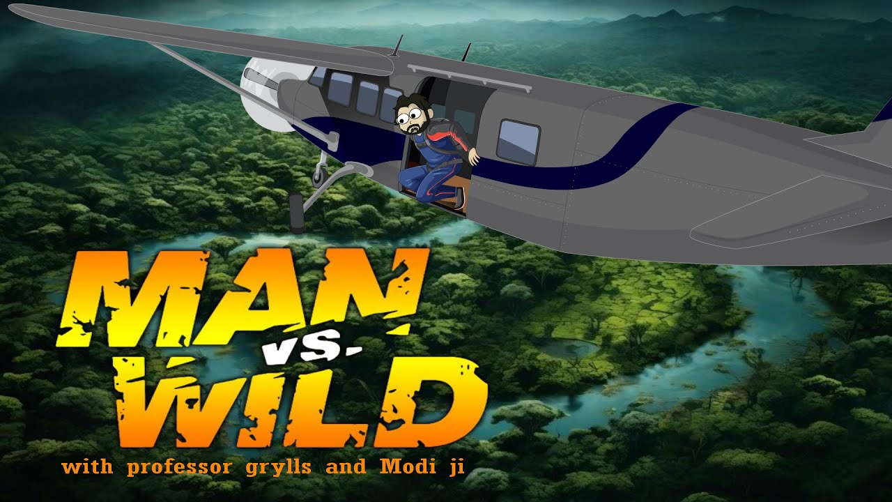 Man vs wild | Bear Grylls animation mode - YouTube