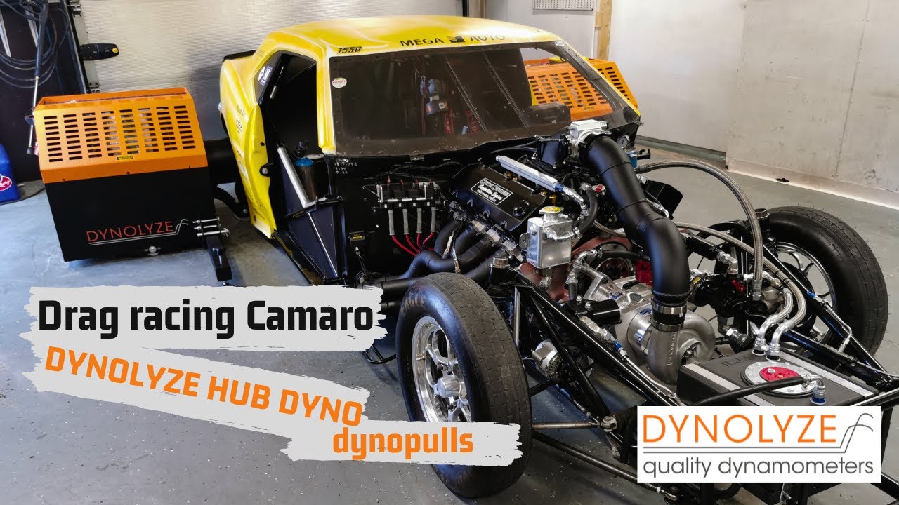 Drag racing Camaro dynopulls on Dynolyze hub dyno - YouTube