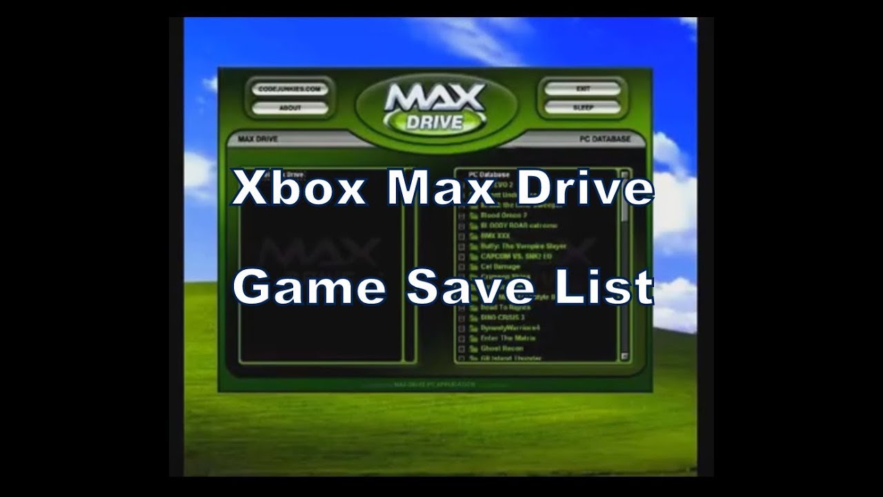 Max Drive Xbox (Codemasters) Cheat Save List :D - YouTube
