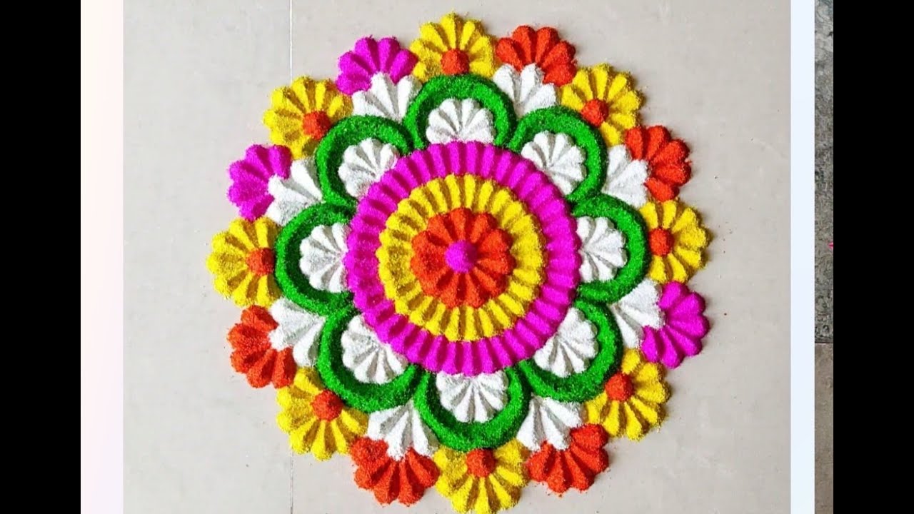 Rangoli art | kolam rangoli for rangoli love - YouTube