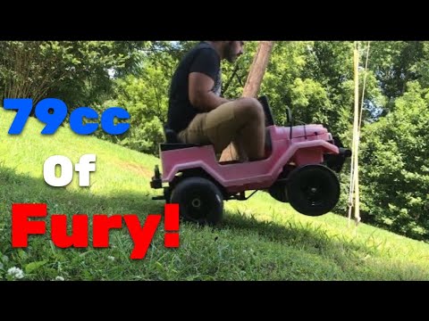 Gas Powered Power Wheels - 79cc Predator Swap - YouTube