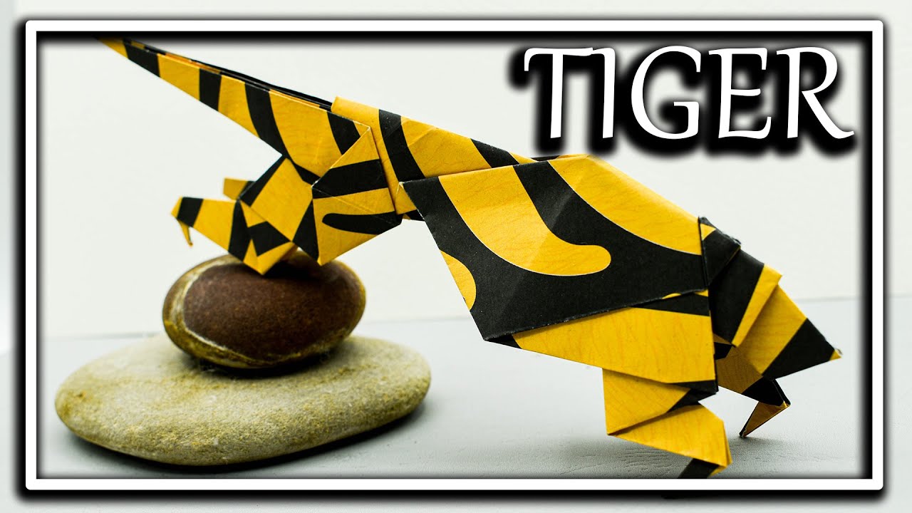 How to fold paper into a tiger | ⚜ EkeGami Art | Origami Animals - YouTube