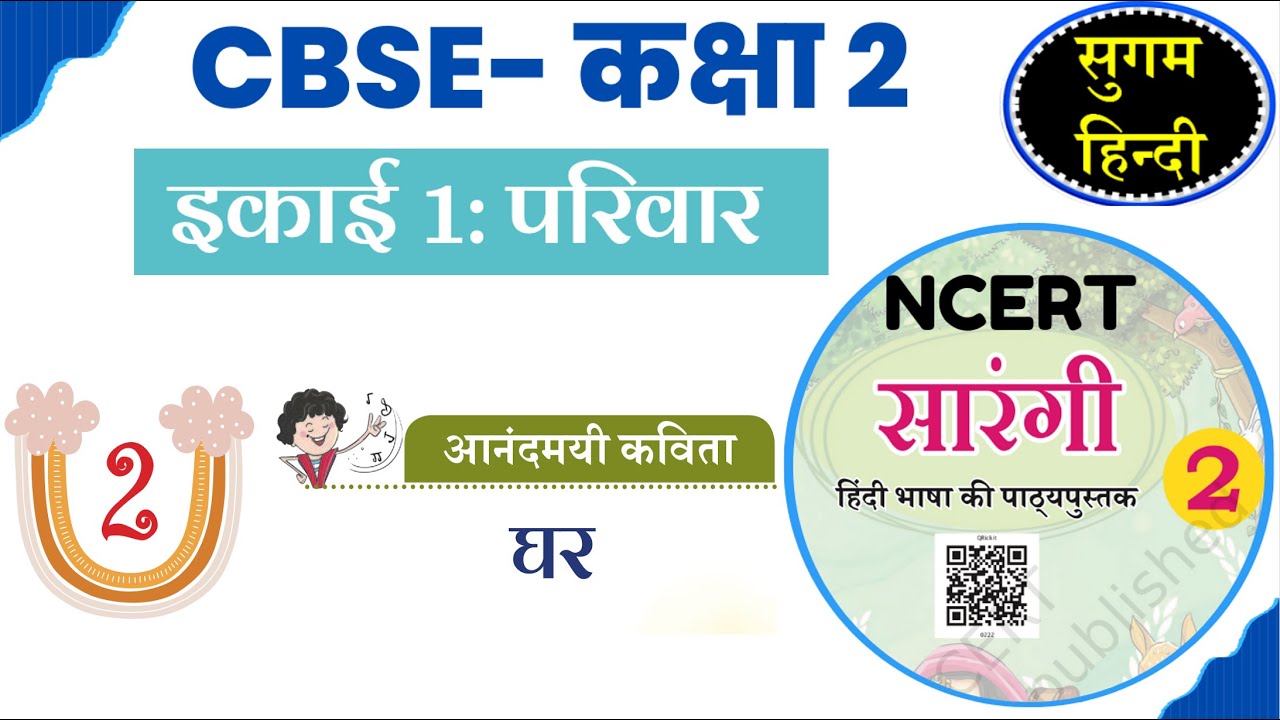 Ghar poem | घर | Class 2 | NCERT Hindi Book Sarangi Lesson 2 #kidspoems ...