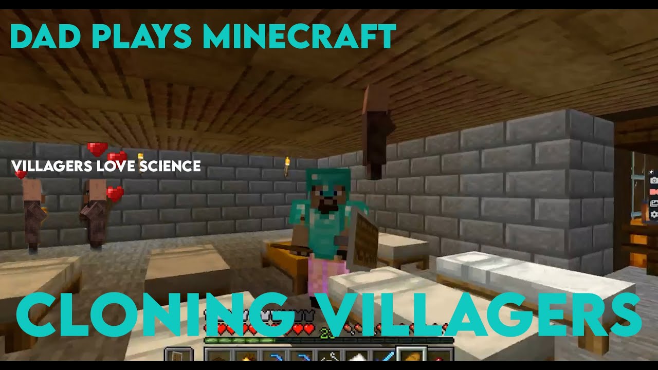 DAD PLAYS MINECRAFT S2 Ep8- Time to Clone Villagers - YouTube