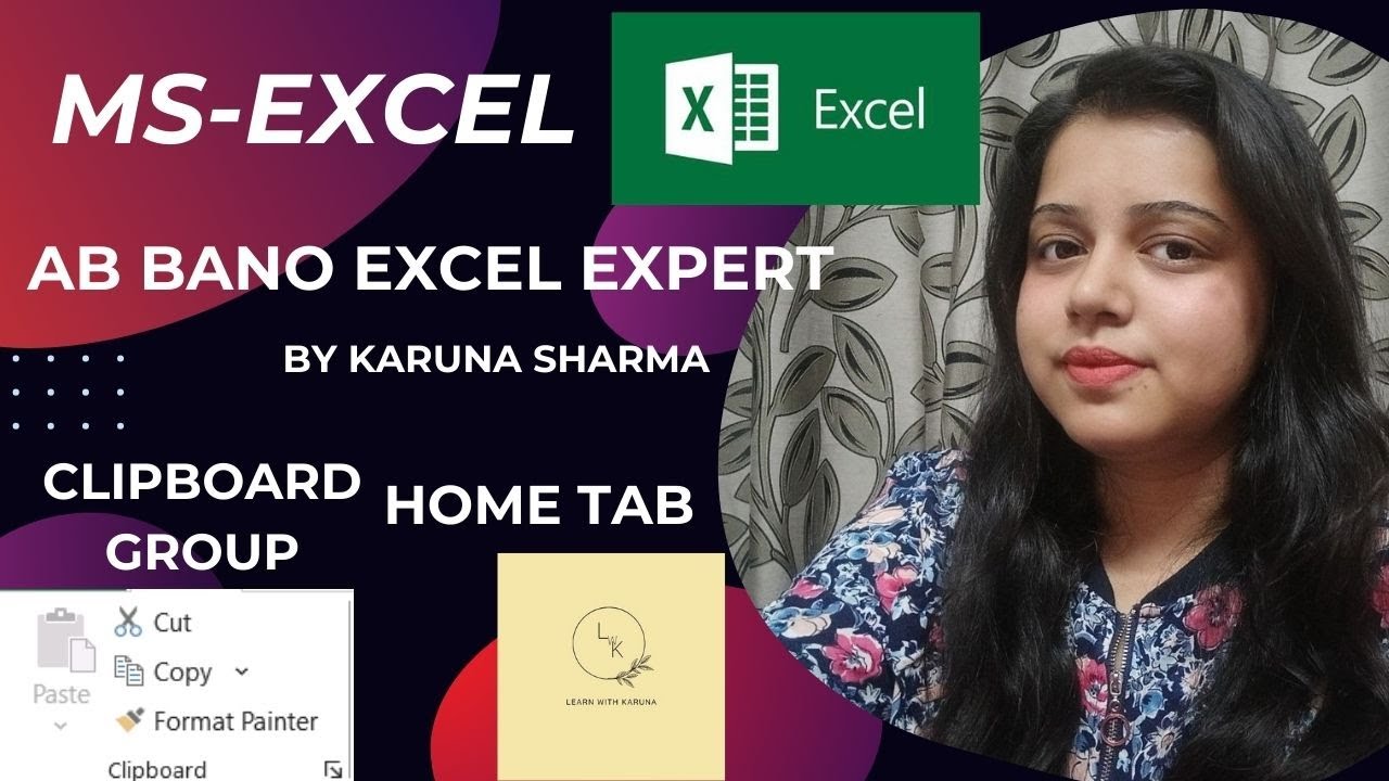 CLIPBOARD GROUP OF HOME TAB OF MS EXCEL | MICROSOFT EXCEL | FORMAT ...