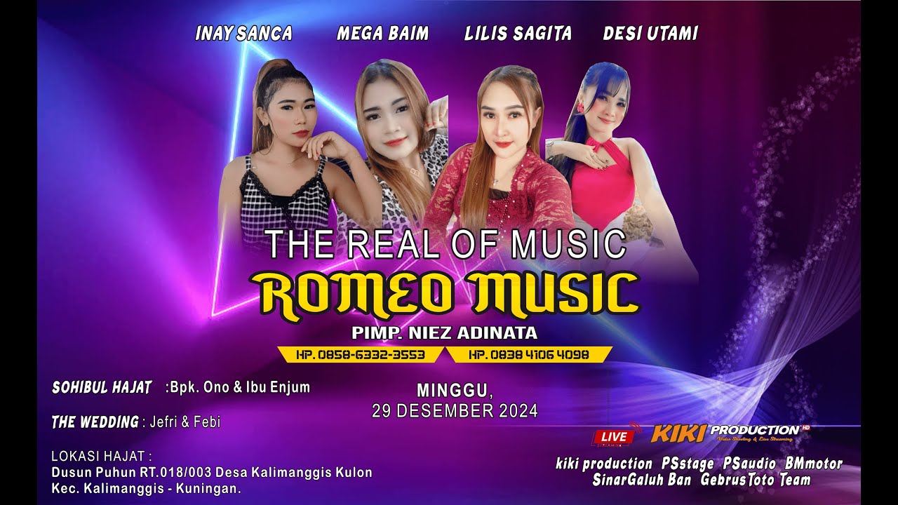 LIVE ROMEO MUSIC | PERNIKAHAN : FEBI FEBRIANTI & JEFRI | DESA ...