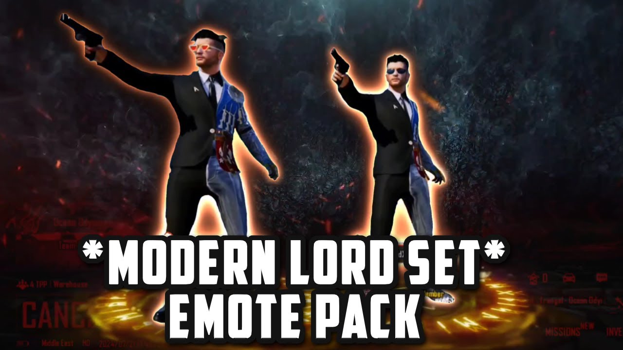Modern Lord Set Duo Emote Pack In New Lobby | PUBG Editing Material ...