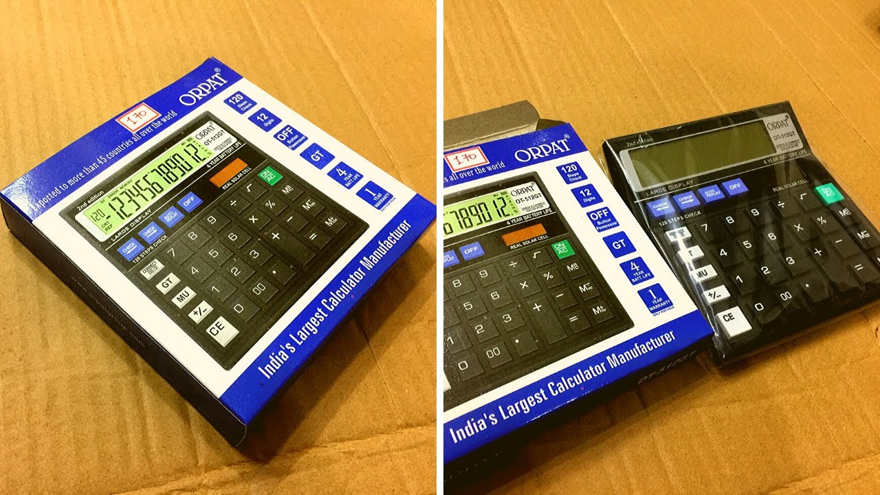 Unboxing and Review of Orpat OT 512GT Calculator Black - YouTube