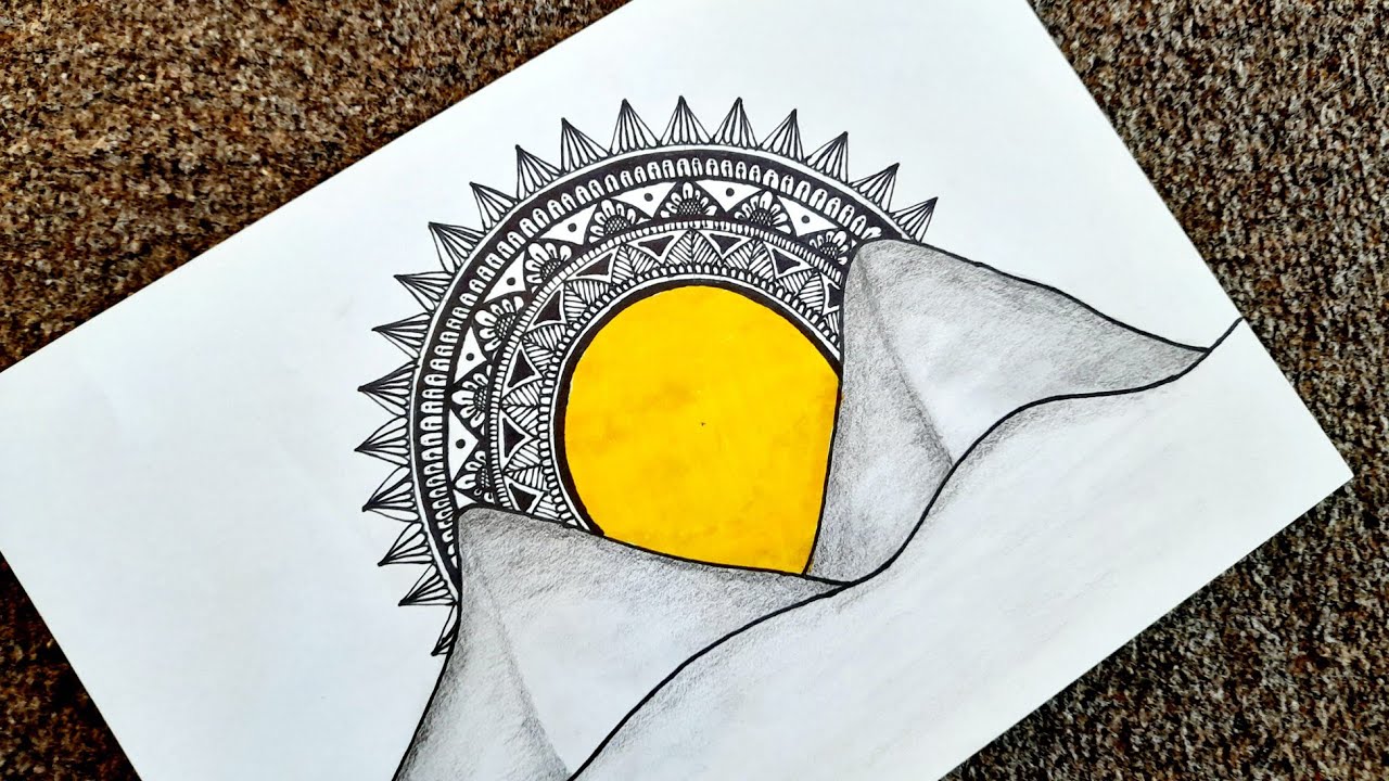 Good Morning | Mandala Art of Sun Rise Scenery - YouTube