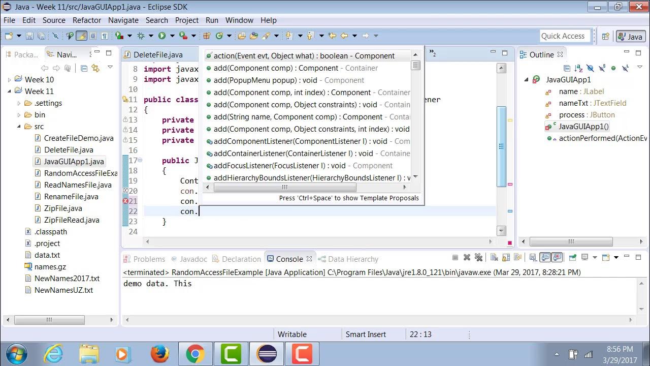 JFrame GUI Application in Java - YouTube