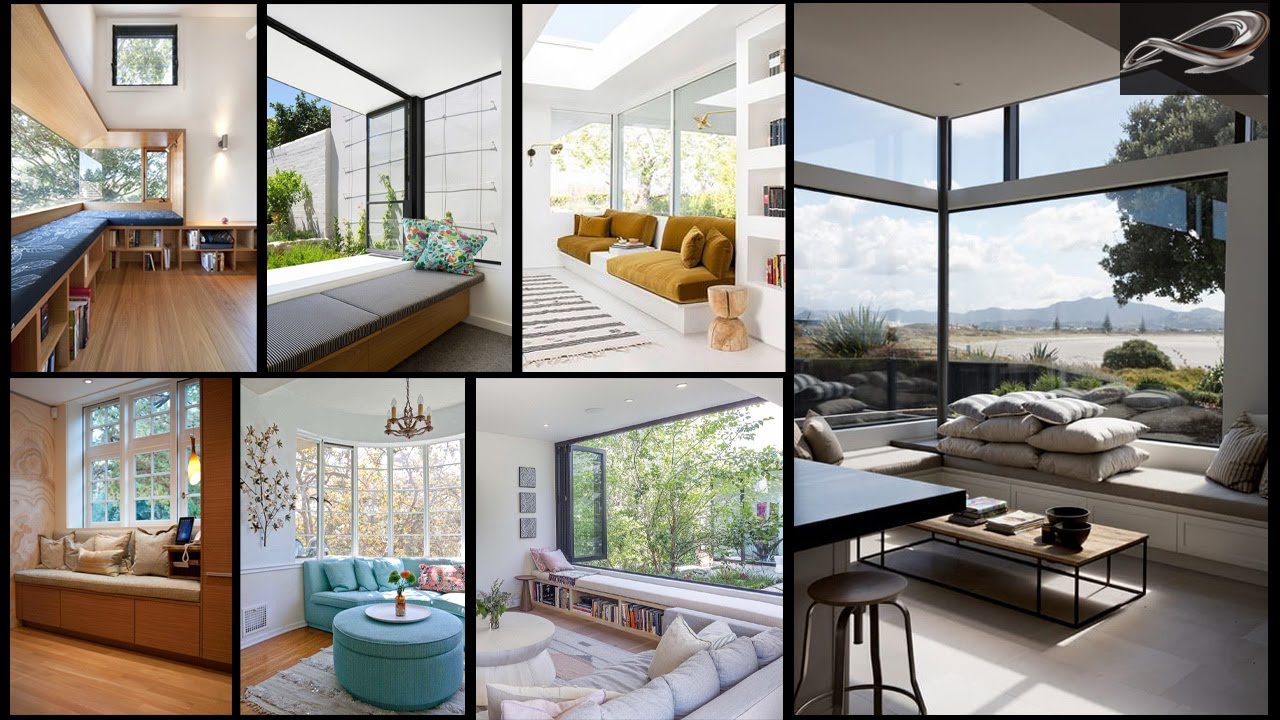 Luxury Window Side Sitting Couch & Sofa Designs With Storage | Ideas ...