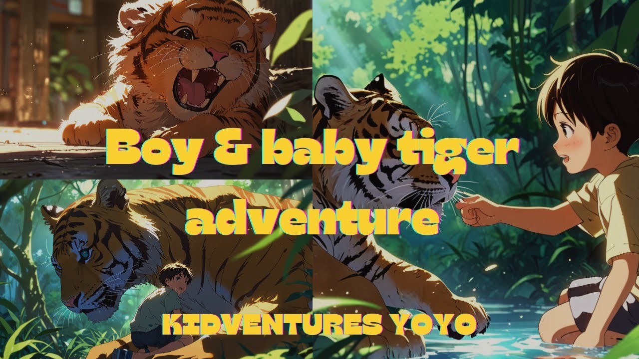 Boy & Baby Tiger Adventure | kids song | KidVentures YoYo - YouTube
