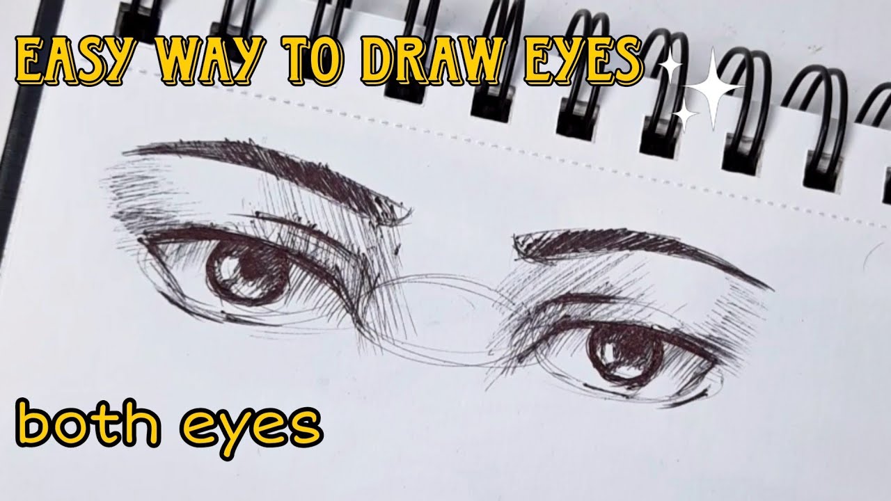 How I Draw Both Eyes 👀 | Easy way | In hindi - YouTube