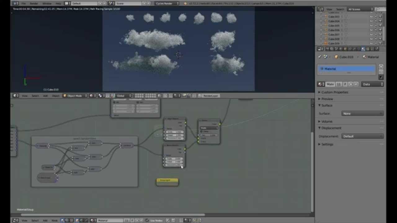 Fully procedural Cloud Shader. Blender, Cycles. - YouTube