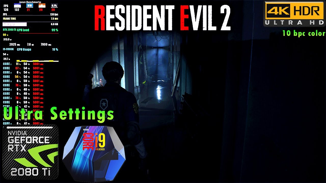 Resident Evil 2 Remake 4K | HDR | RTX 2080 Ti | i9 9900k 5GHz | Maximum ...
