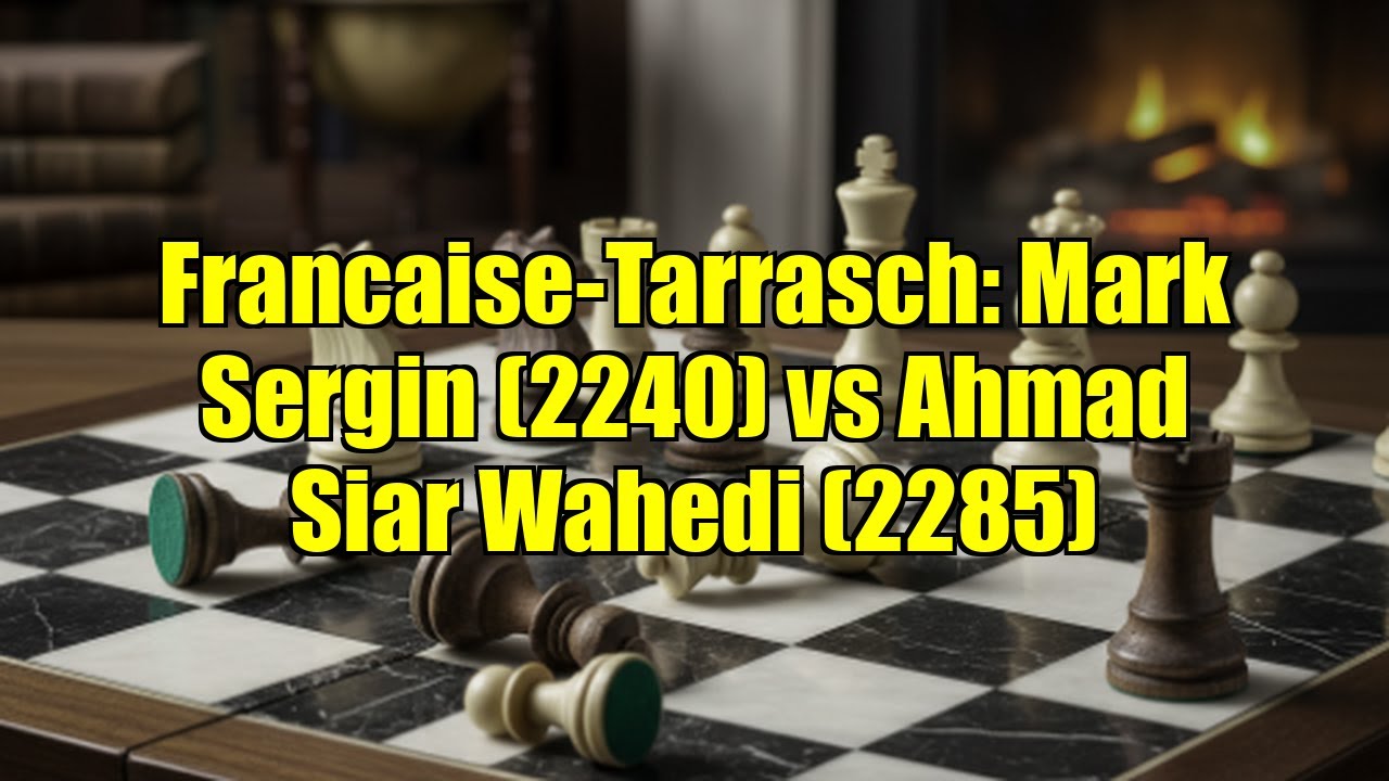 Francaise-Tarrasch: Mark Sergin (2240) vs Ahmad Siar Wahedi (2285 ...
