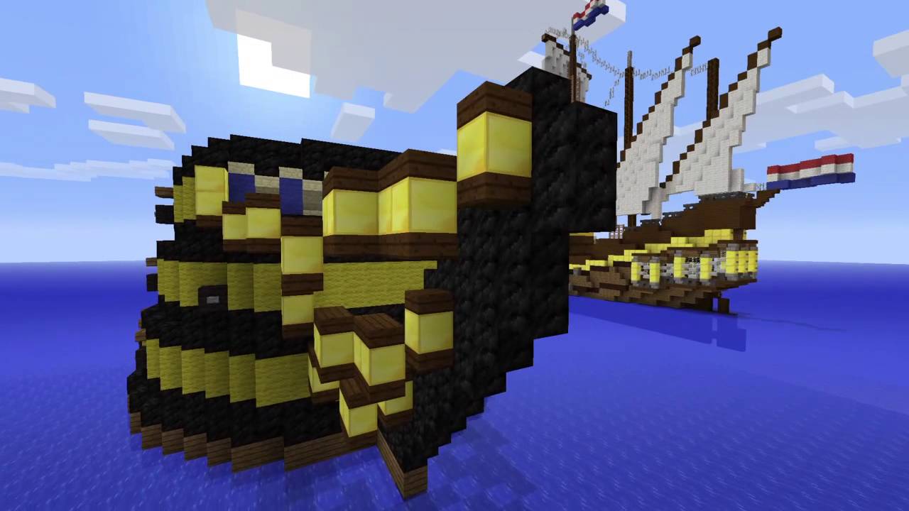 Minecraft: HMS Victory Update (cannons, hull, bow, etc.) - YouTube