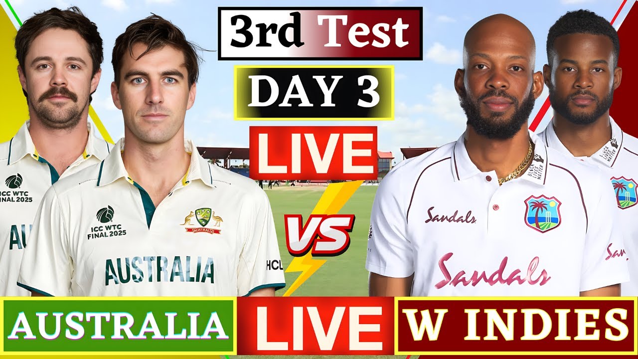West Indies vs Australia, 3rd Test - Live Score & Commentary | Live ...