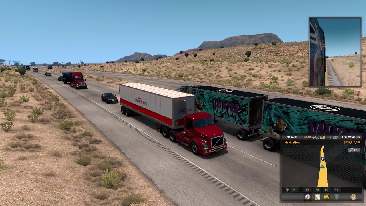 American Truck Simulator Crashing with AI traffic on I 15. - YouTube