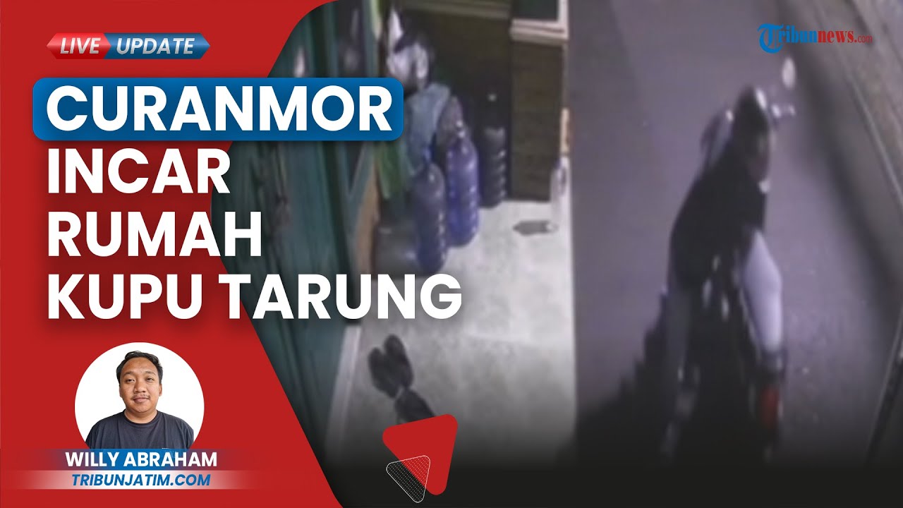 Aksi Maling Motor Di Gresik Dengan Strategi Tutup Pintu Korban Dengan