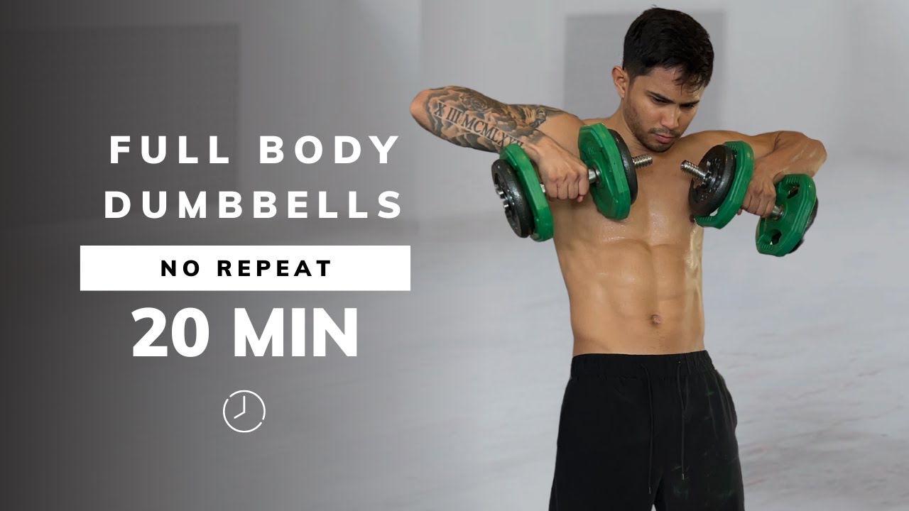 20 min Full Body Dumbbell Workout | Build Muscle & Strength | Burn Fat ...