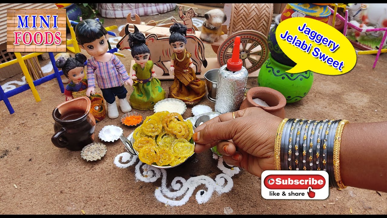 Miniature Jalebi | Miniature Cooking | Jaggery Jalebi Recipe | Mini ...