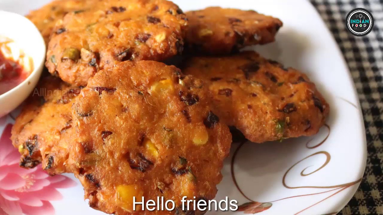 Sweet Corn Vada Recipe | Instant Sweet Corn Vada Recipe 2 Minutes Only ...