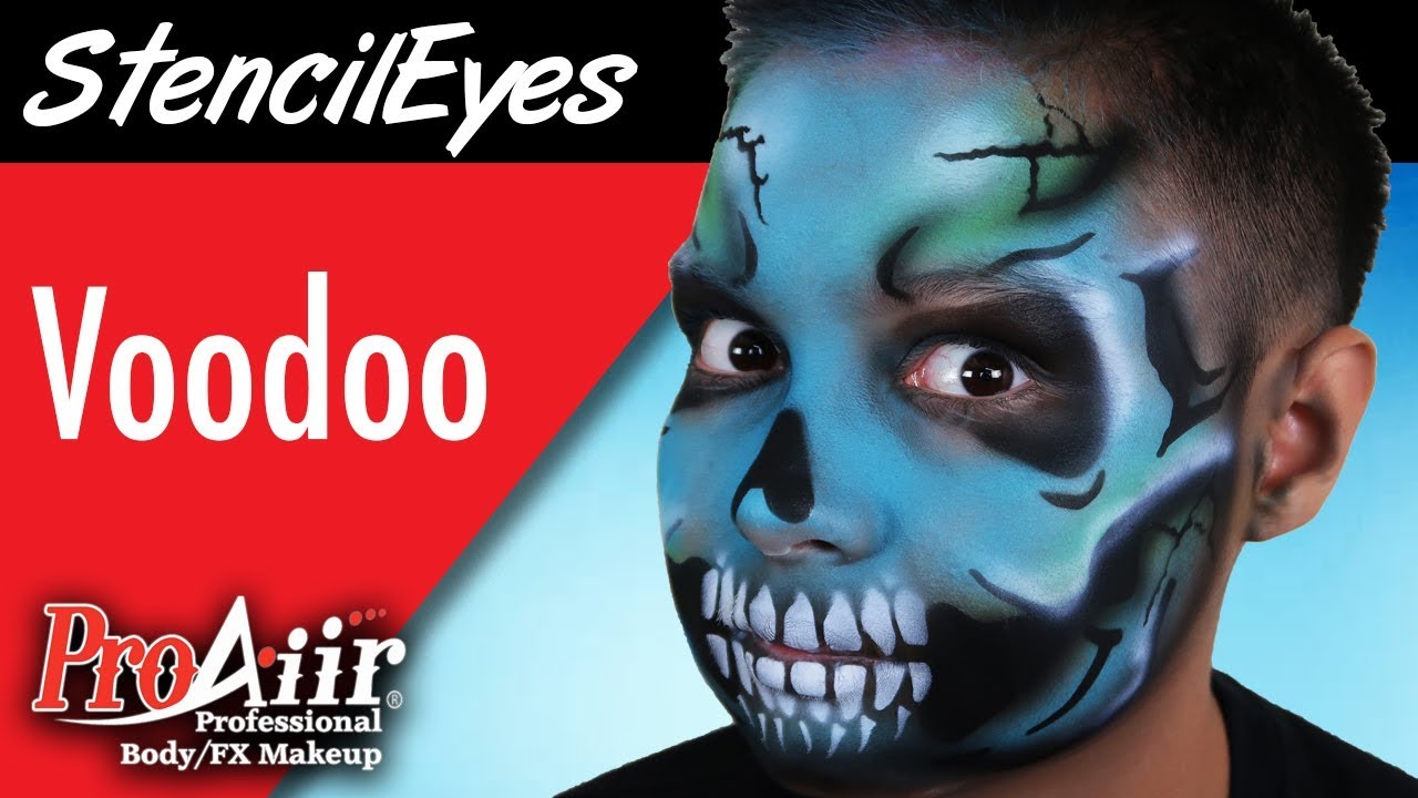 StencilEyes Voodoo Airbrush Face Painting - YouTube