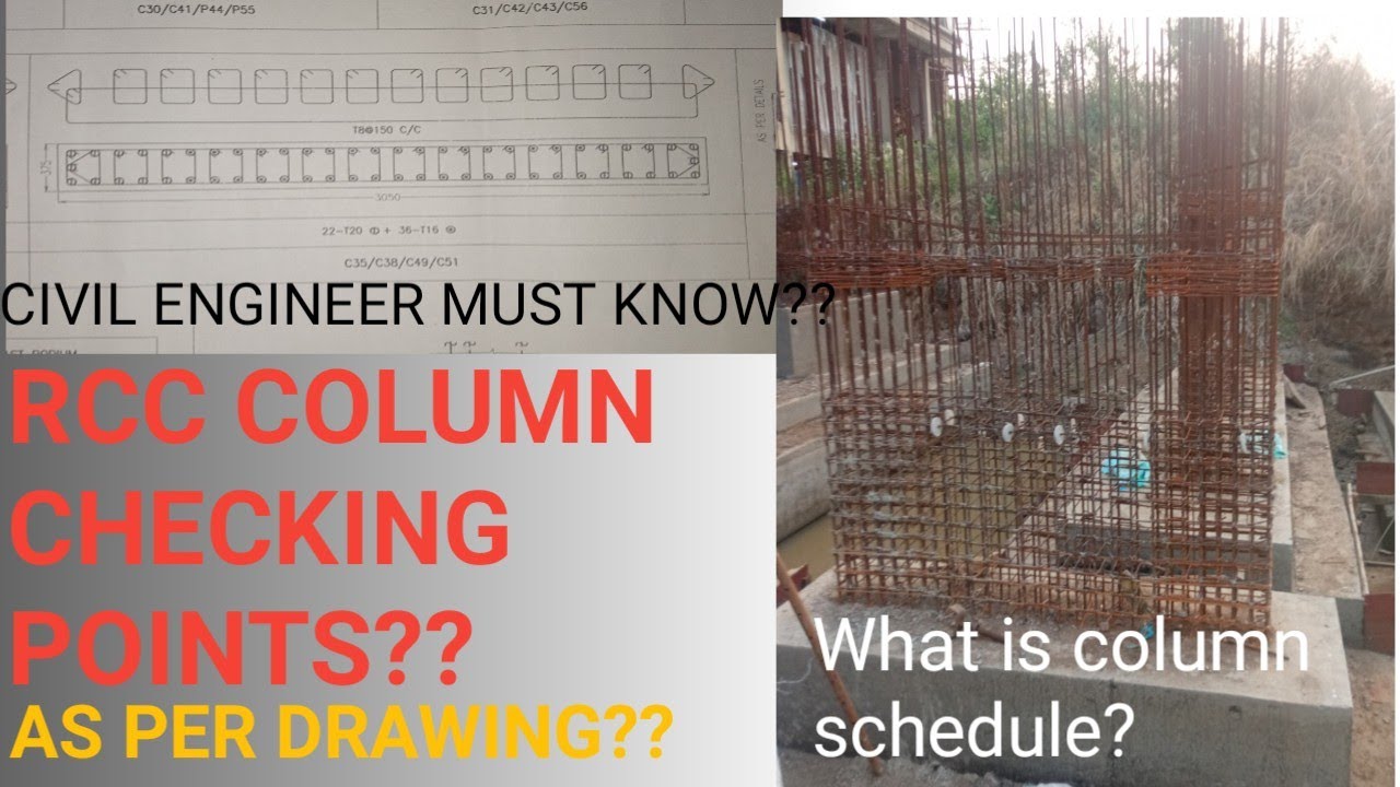 Column Schedule Drawing Reading How To Check COLUMN Steel As Per RCC Column Schedule Drawing Reading How To Check COLUMN Steel As Per RCC