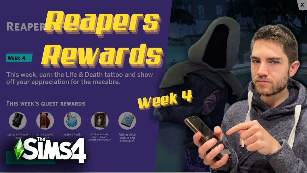 FREE DEATH FLOWER? Sims 4 Reapers Rewards Week 4 - YouTube