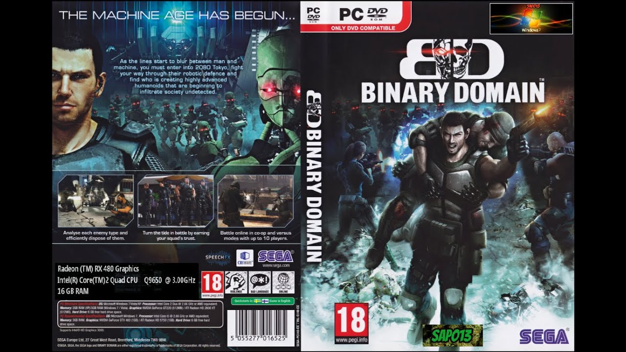 Binary Domain Pc ... Q9650 3.0Ghz|RX480|8GB|16Gb DDR3 - YouTube