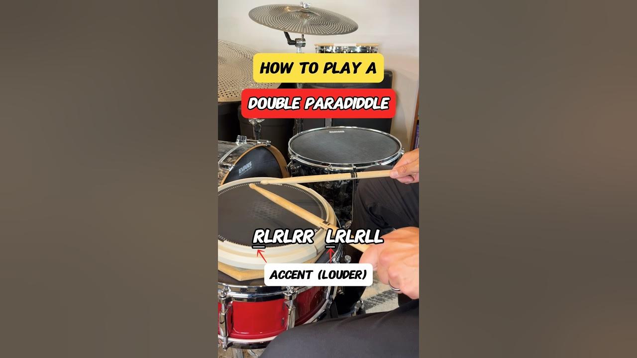 How to play a DOUBLE PARADIDDLE! (Essential Drum Rudiment) #drums - YouTube