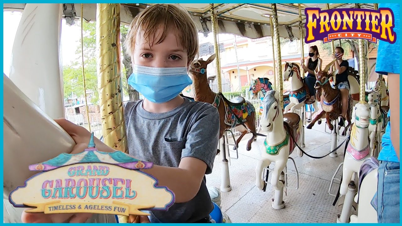 Grand Carousel Six Flags Frontier City Ride Through POV - YouTube