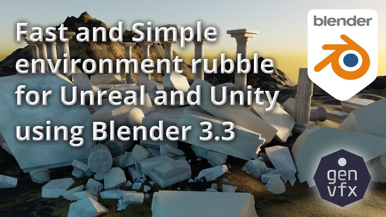 ONE BY ONE: The FAST and SIMPLE way to make environment rubble for Unreal and Unity on Blender ...