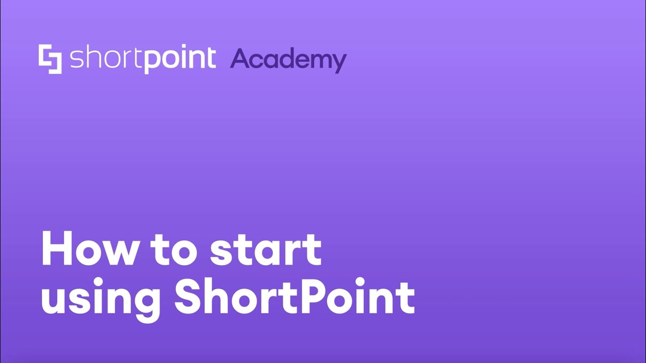 Start using ShortPoint - YouTube