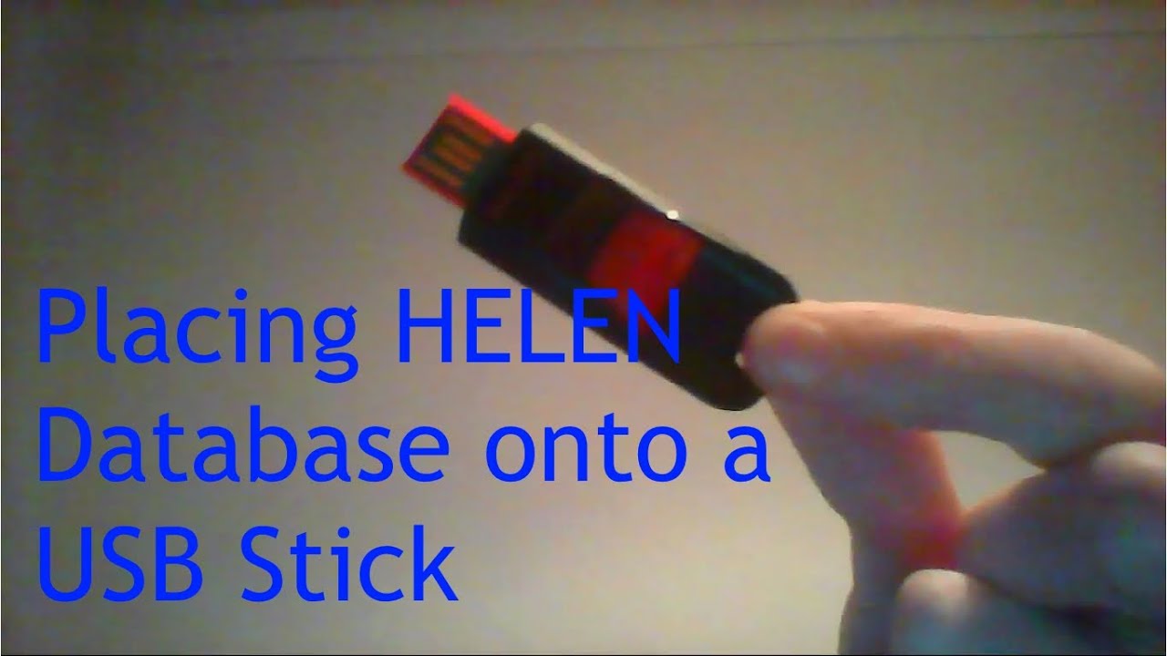 How to transfer a HELEN Database onto a USB stick - YouTube