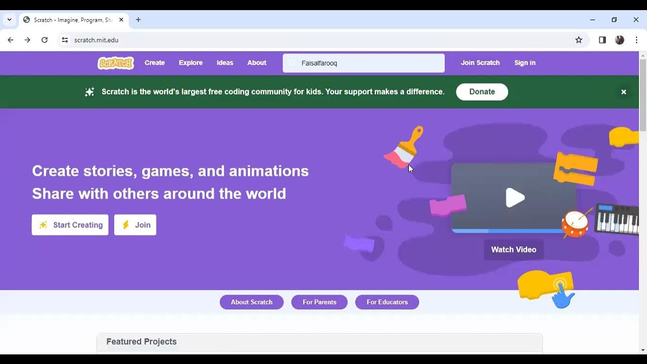 Introduction to scratch Part 1 in Urdu/Hindi - YouTube