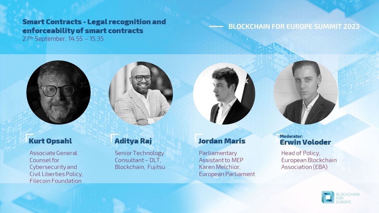 Legal recognition and enforceability of smart contracts (Data Act) | BC4EU Summit 2023 - YouTube