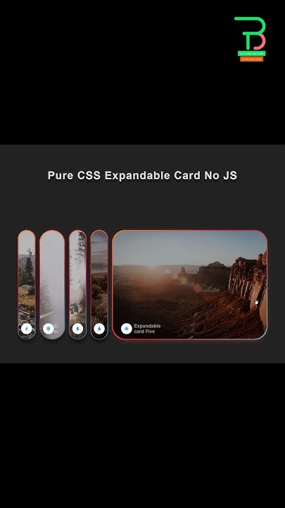 CSS Expandable Card No JS - YouTube