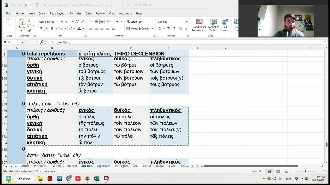 How to Memorize Greek Paradigms - YouTube