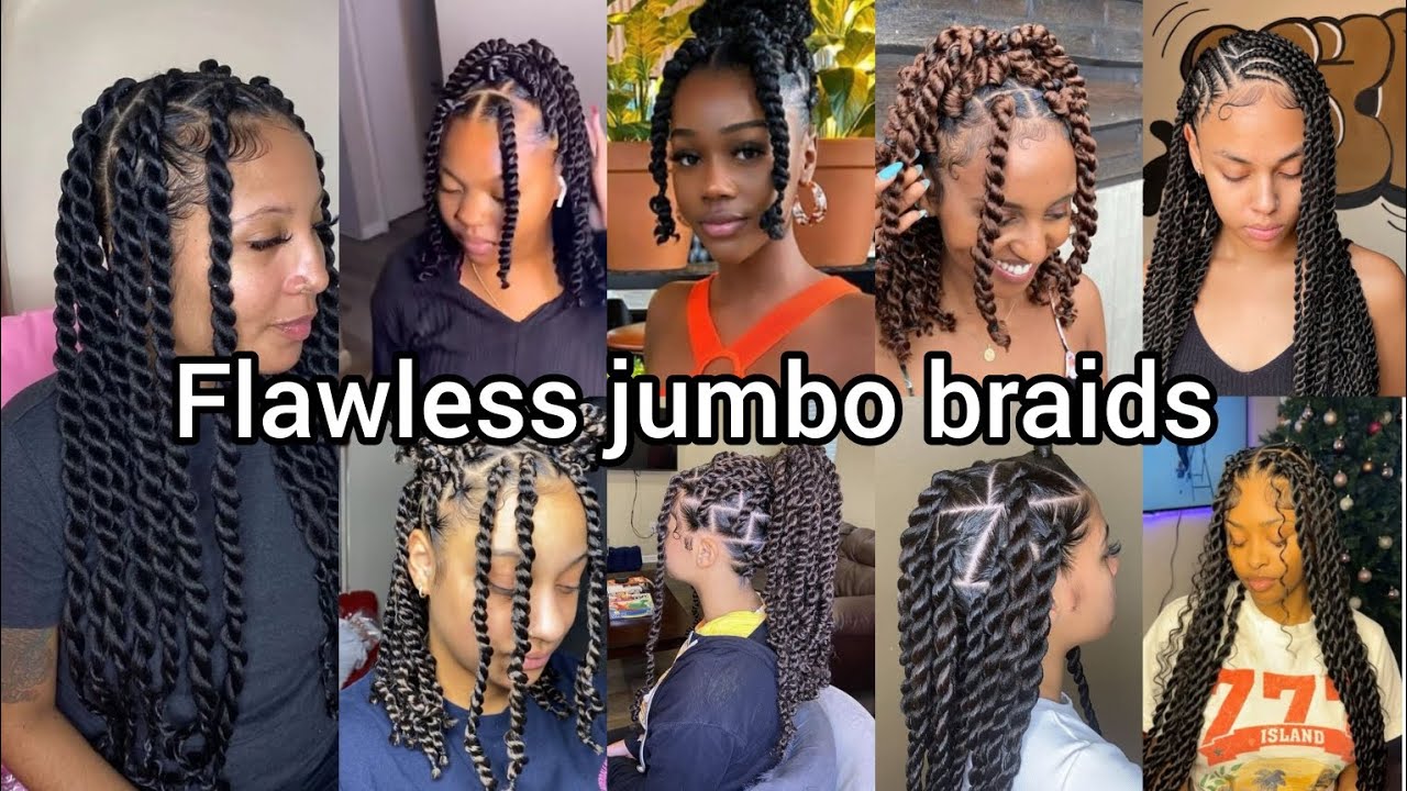 Flawless jumbo braids hairstyles for black ladies | Jumbo box braids ...